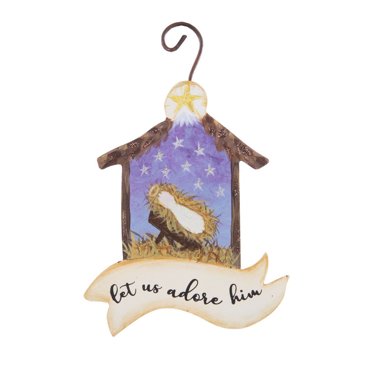 C20081 - "Let Us Adore Him" Ornament - Christmas | COMING HOME TO WACO